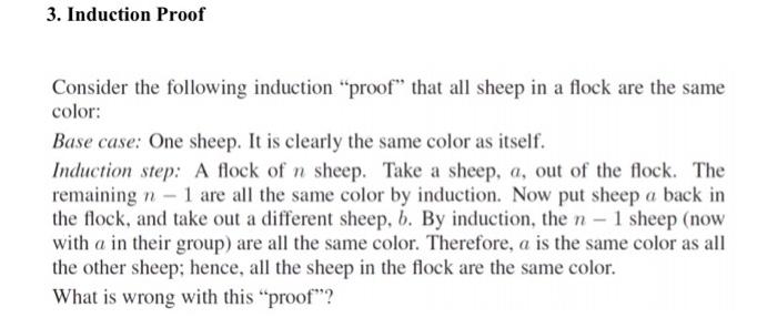 Solved 3. Induction Proof Consider the following induction | Chegg.com