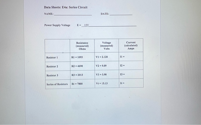Solved E4a: Simple D.C. Circuits Introduction: An oft | Chegg.com