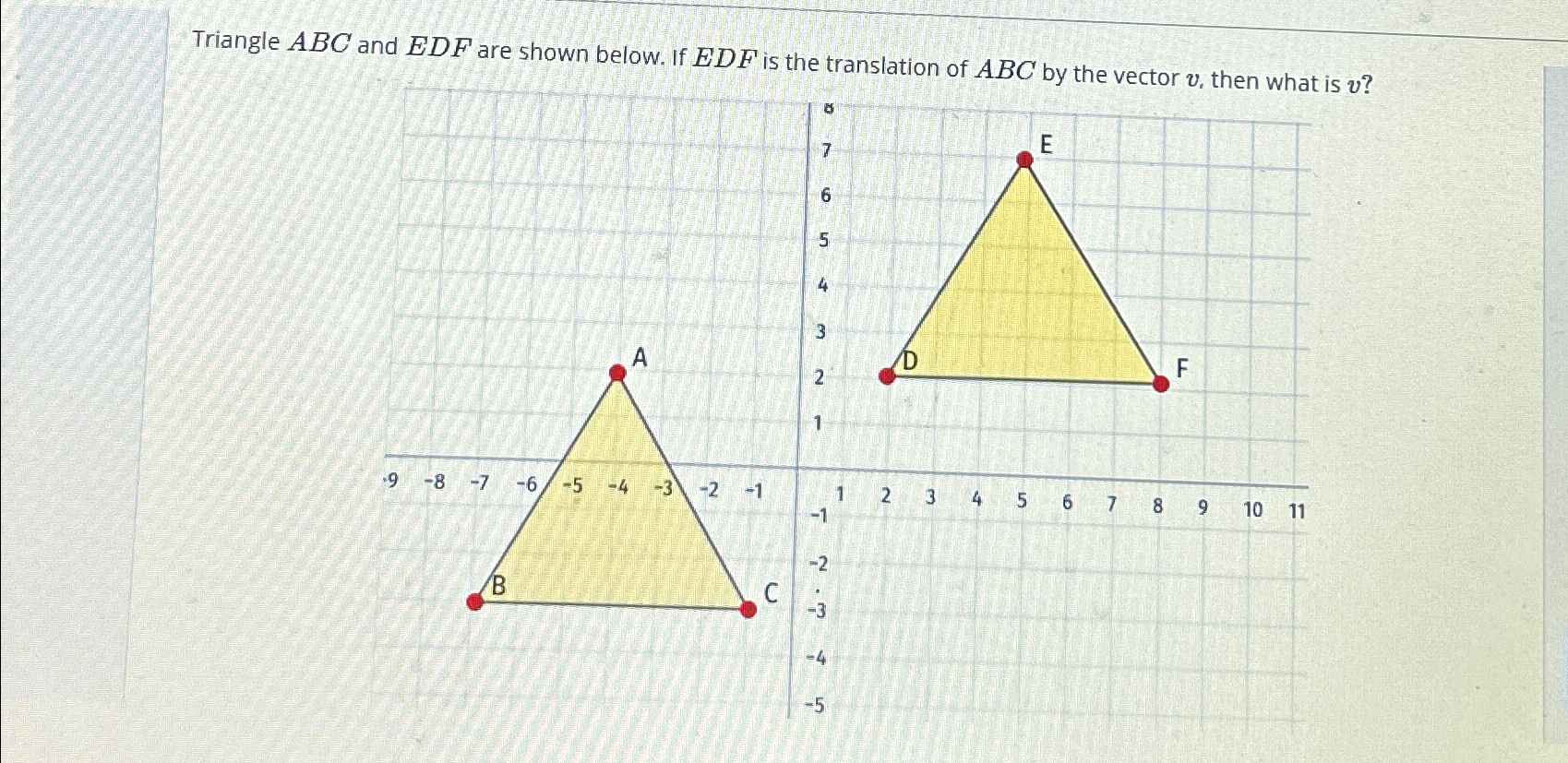 Solved Triangle ABC and EDF are shown below, If EDF is the | Chegg.com