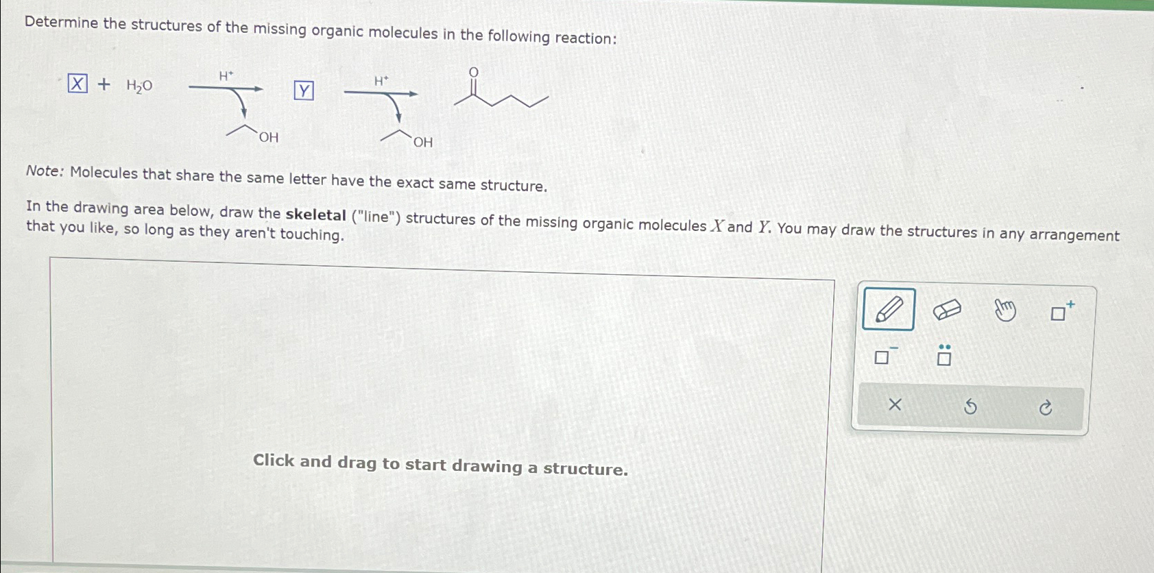 Solved Determine the structures of the missing organic | Chegg.com