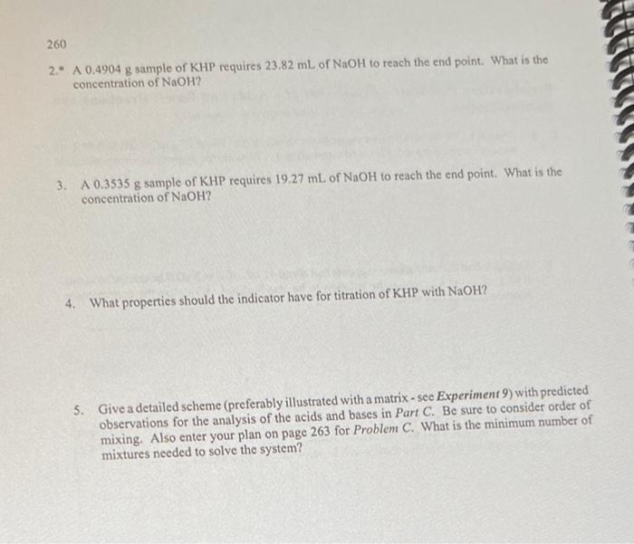 Solved 2. A 0.4904 g sample of KHP requires 23.82 mL of NaOH | Chegg.com