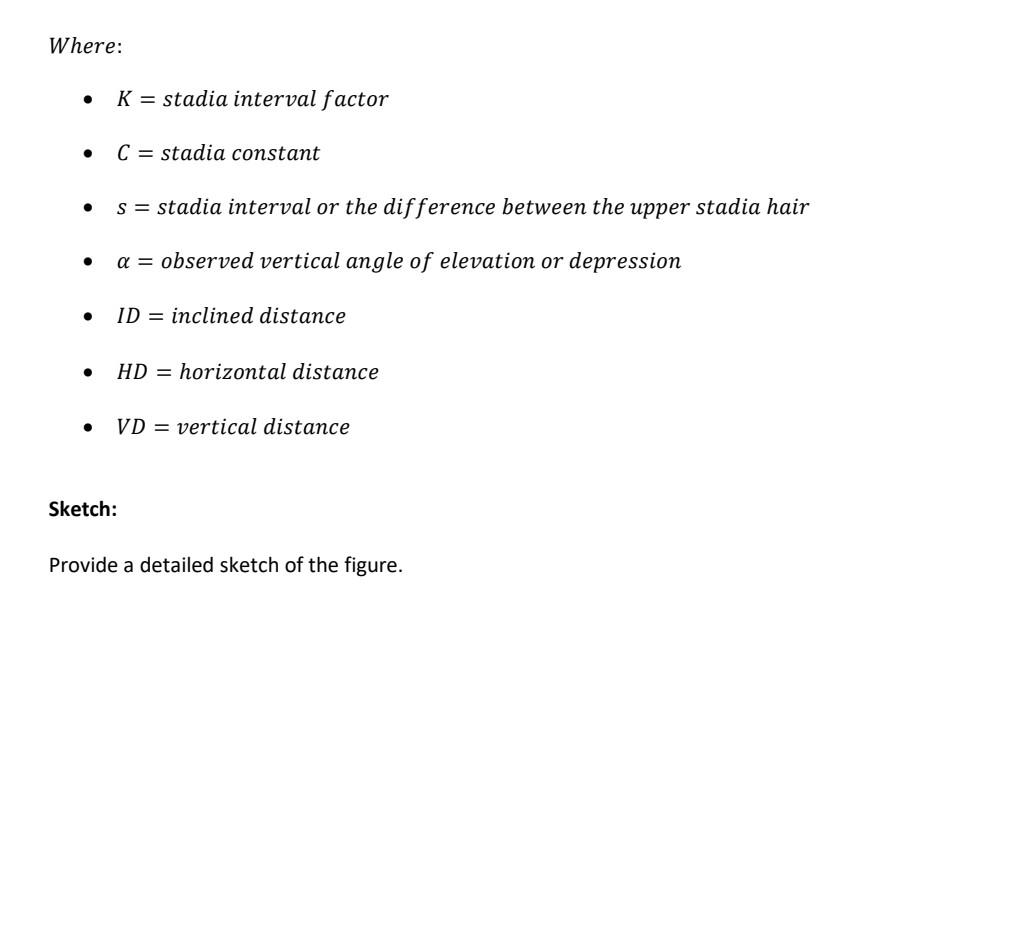 Solved Title: Stadia Leveling Purpose: a) To determine the | Chegg.com