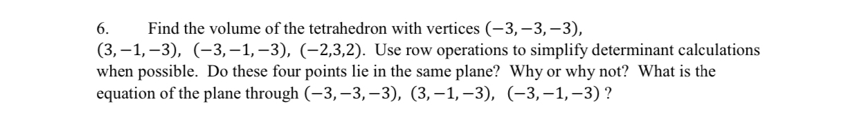 Solved How to solve Find the volume of the tetrahedron with | Chegg.com
