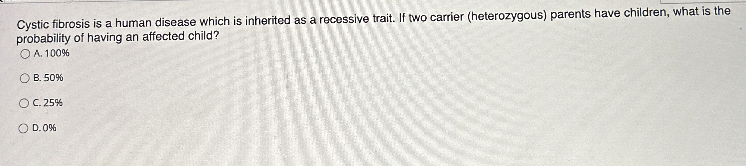 Solved Cystic fibrosis is a human disease which is inherited | Chegg.com