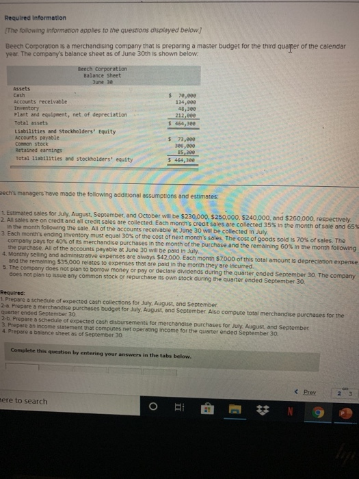 Solved Beech's managers have made the following additional | Chegg.com