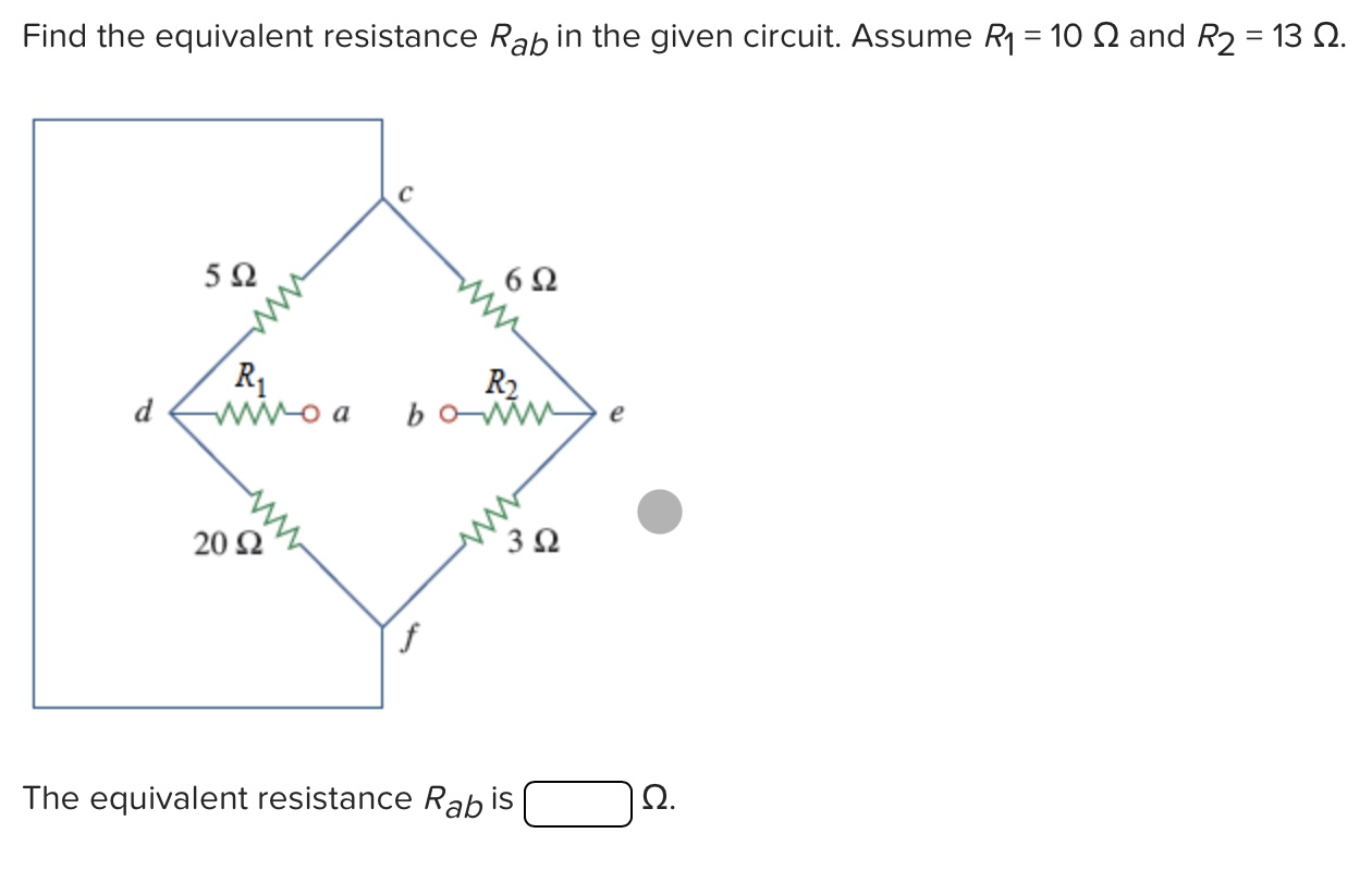 Solved Find the equivalent resistance Rab ﻿in the given | Chegg.com