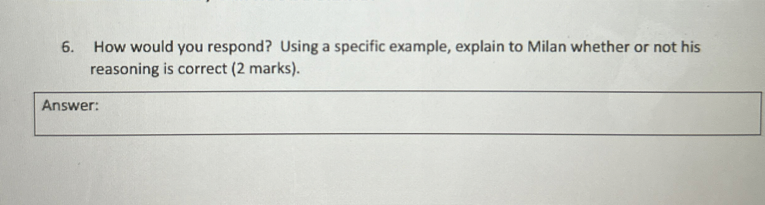 Solved How would you respond? Using a specific example, | Chegg.com
