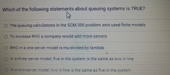 Solved Which of the following statements about queuing | Chegg.com Solved Which of the following statements about queuing | Chegg.com