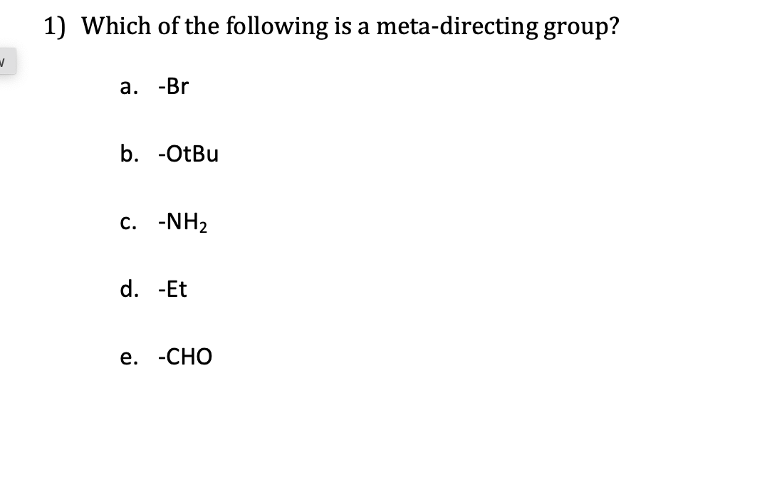 Solved Which of the following is a meta-directing | Chegg.com