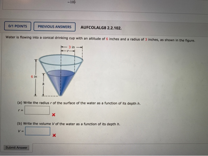 Solved 10 0 1 Points Previous Answers Aufcolalg8 2 2 102