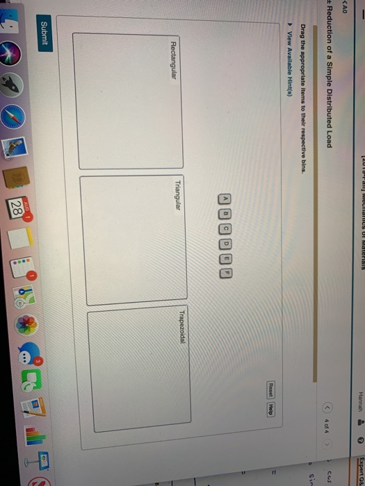 Solved Reduction of a Simple Distributed Load 4 of 4 Review | Chegg.com