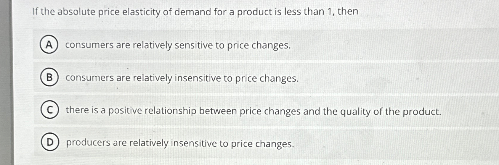Solved If the absolute price elasticity of demand for a | Chegg.com