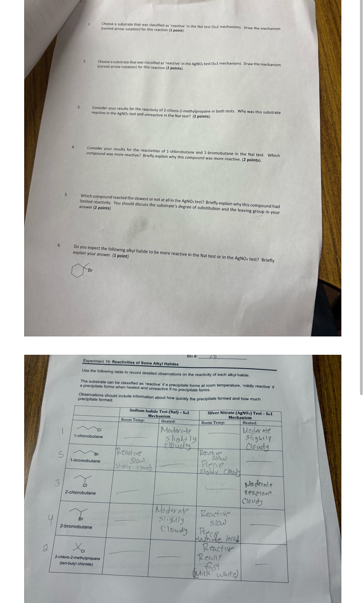 Solved Choose a substrate that was classified as 'reactive' | Chegg.com