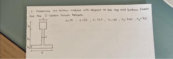 Solved 3. Determine the section modulus with respect to the | Chegg.com