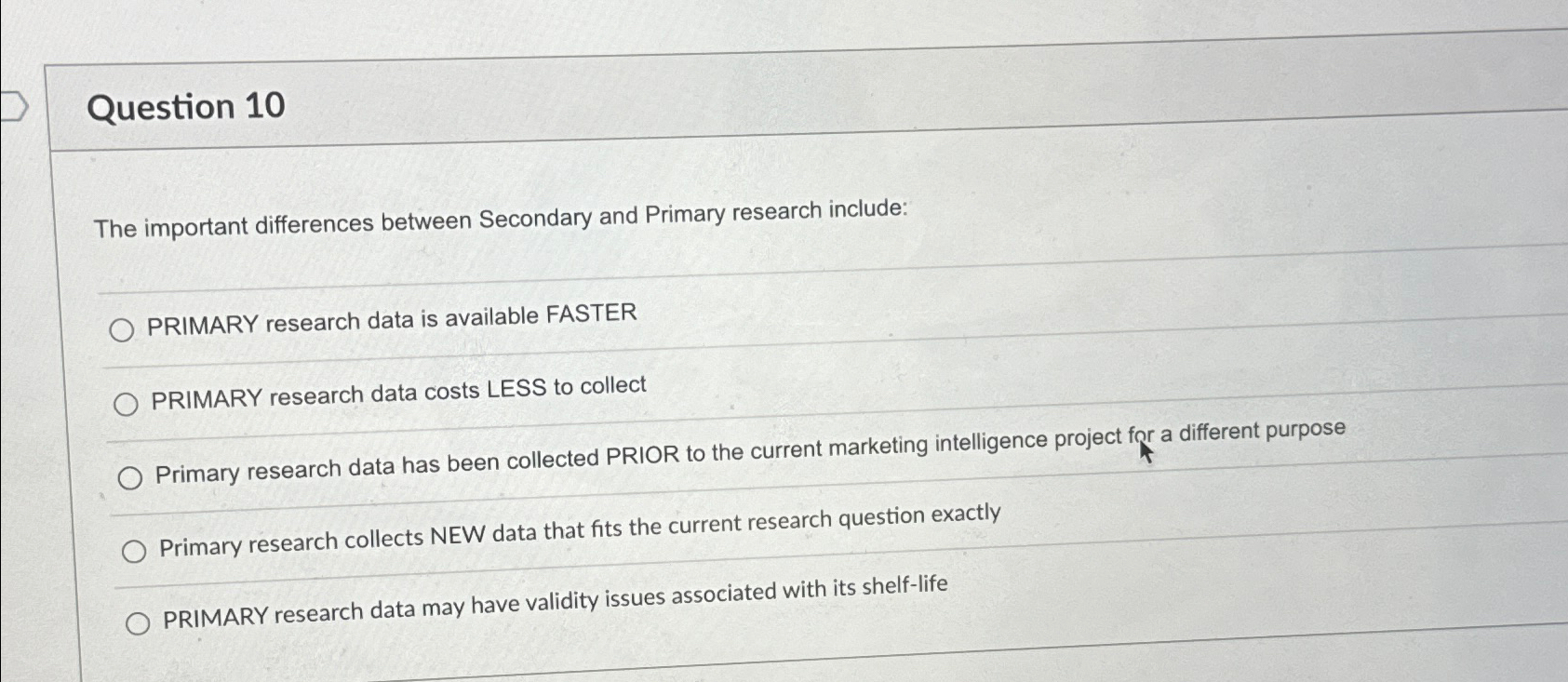Solved Question 10The important differences between | Chegg.com