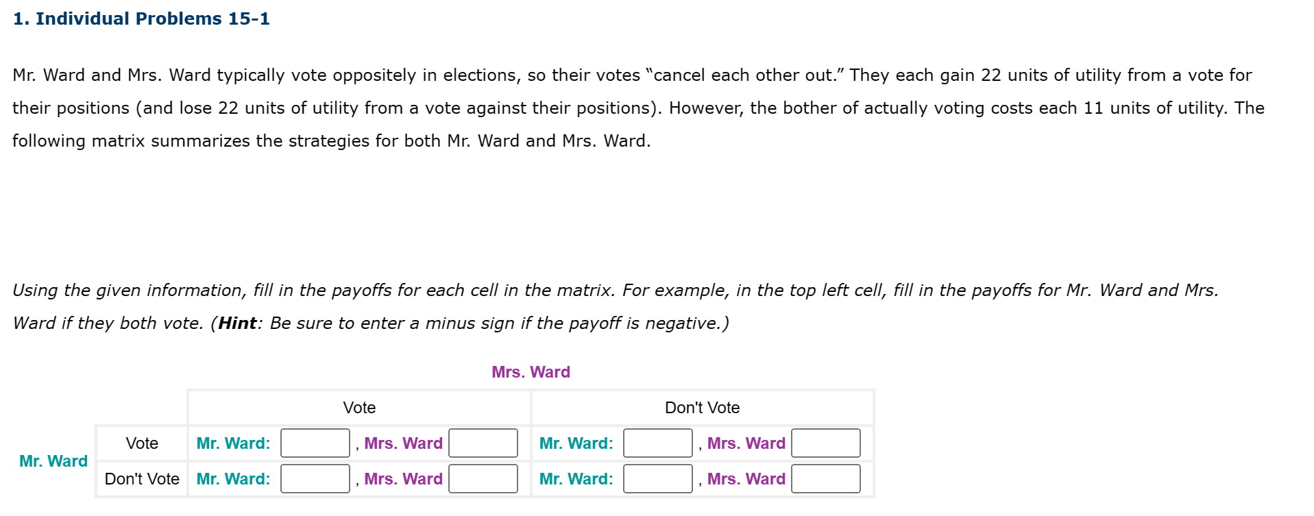 Solved Please fill in each blank. Individual Problems | Chegg.com