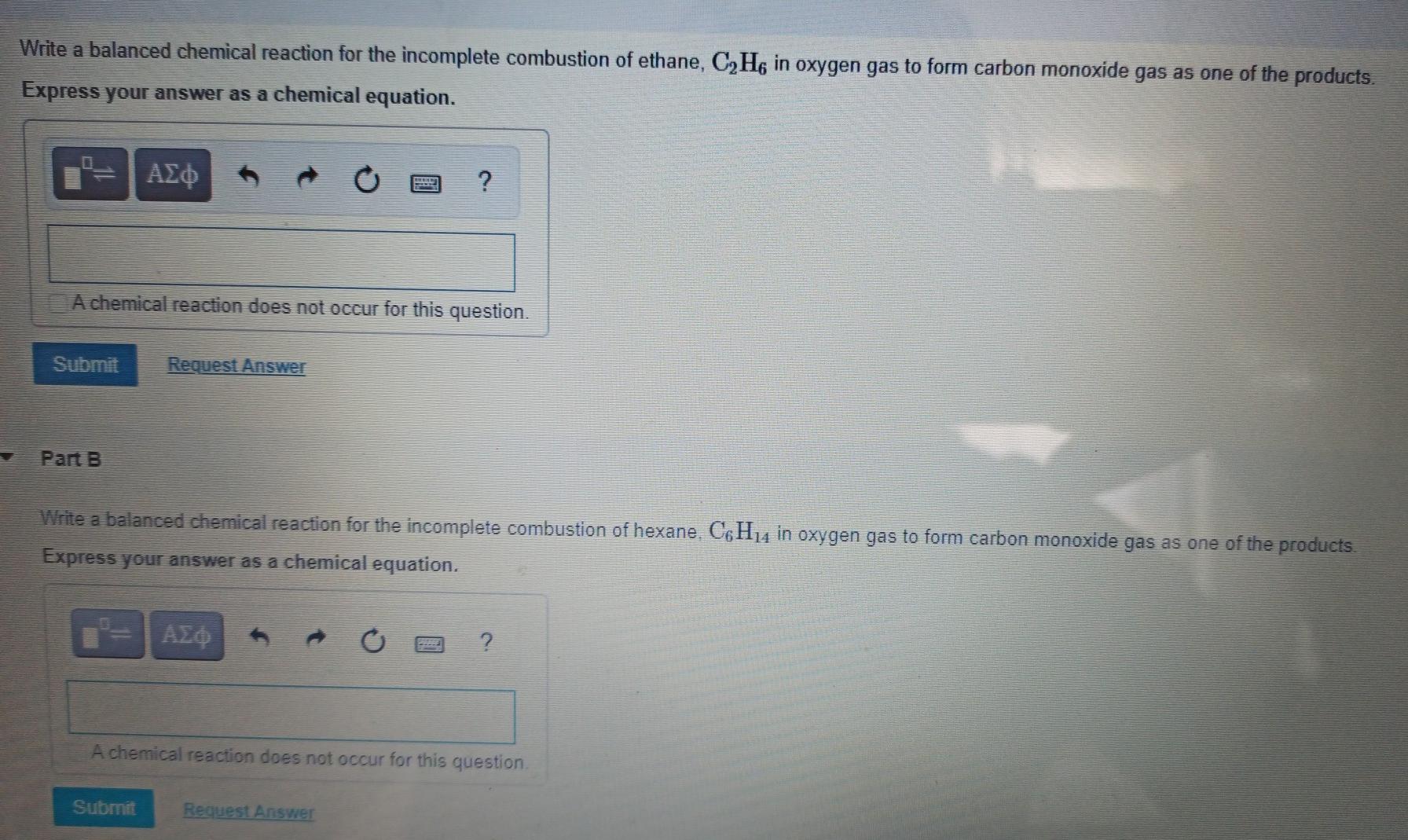 Solved Write a balanced chemical reaction for the incomplete | Chegg.com