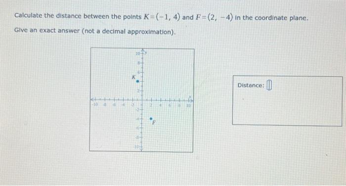 Solved Calculate the distance between the points \\( | Chegg.com