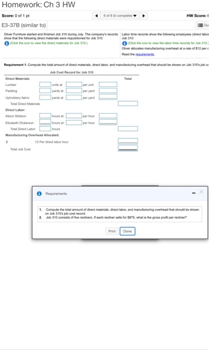 Solved Homework: Ch 3 HW Score: 0 of 1 pt 6 of 8 (complete | Chegg.com
