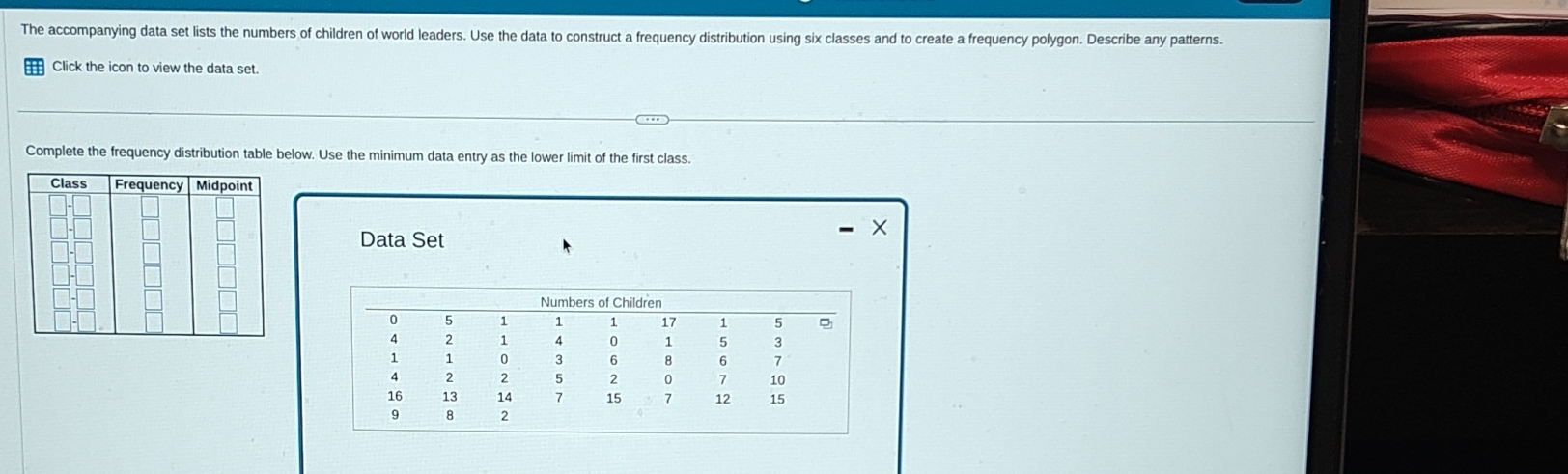 Solved The accompanying data set lists the numbers of | Chegg.com