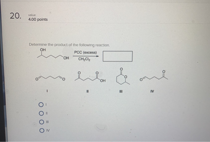 Solved 20. value 4.00 points Determine the product of the | Chegg.com