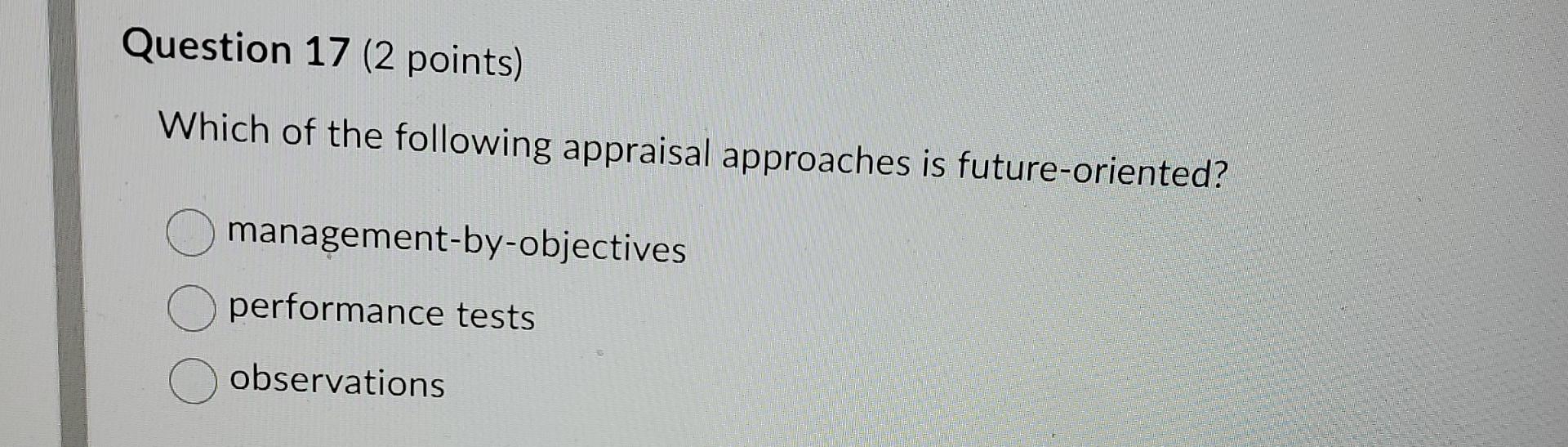 Solved Question 17 ( 2 ﻿points)Which of the following | Chegg.com