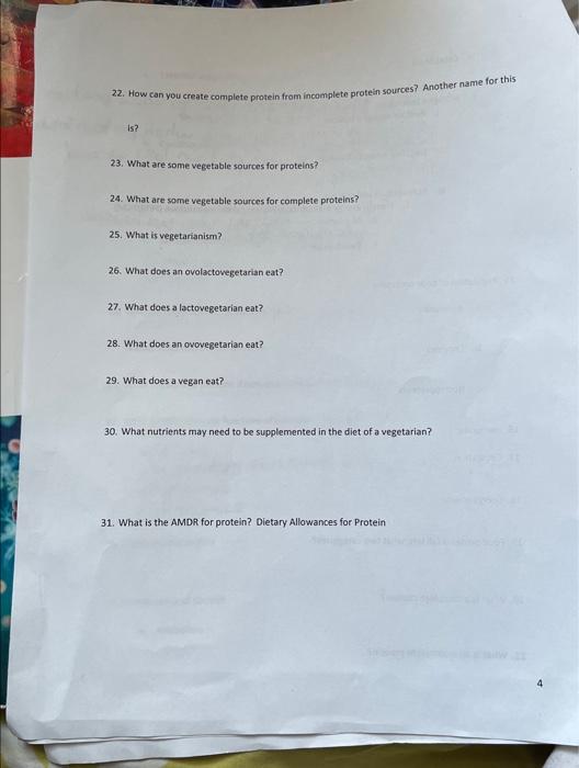 Solved nutrionI was try to answer these question but i | Chegg.com