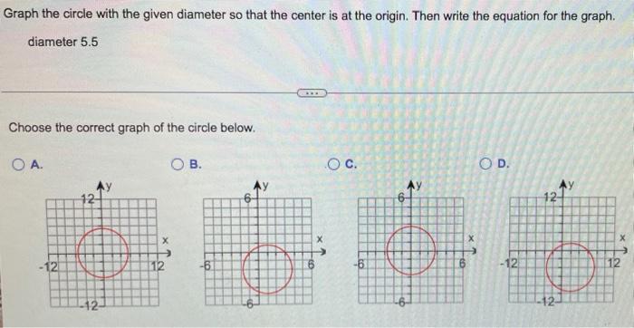 Solved Graph the circle with the given diameter so that the | Chegg.com