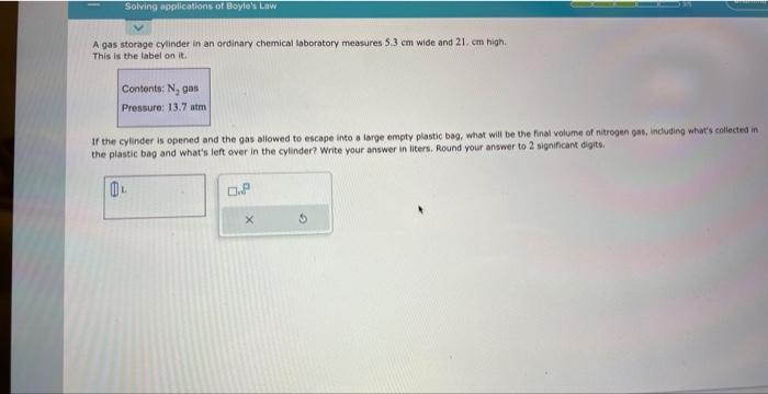 Solved A gas storage cylinder in an ordinary chemical | Chegg.com