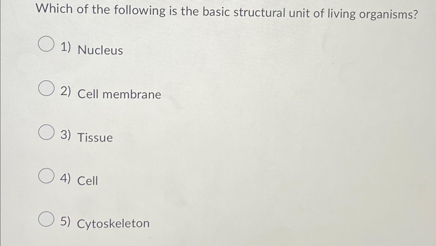 Solved Which of the following is the basic structural unit | Chegg.com