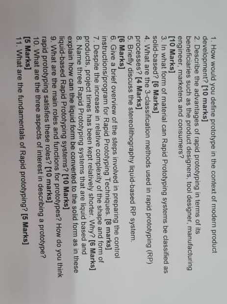 Solved How would you define prototype in the context of | Chegg.com