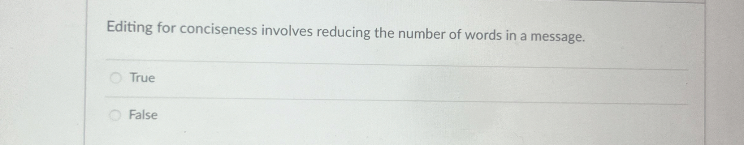 Solved Editing for conciseness involves reducing the number | Chegg.com