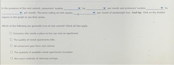 Solved In the presence of rent control, consumers surplus | Chegg.com