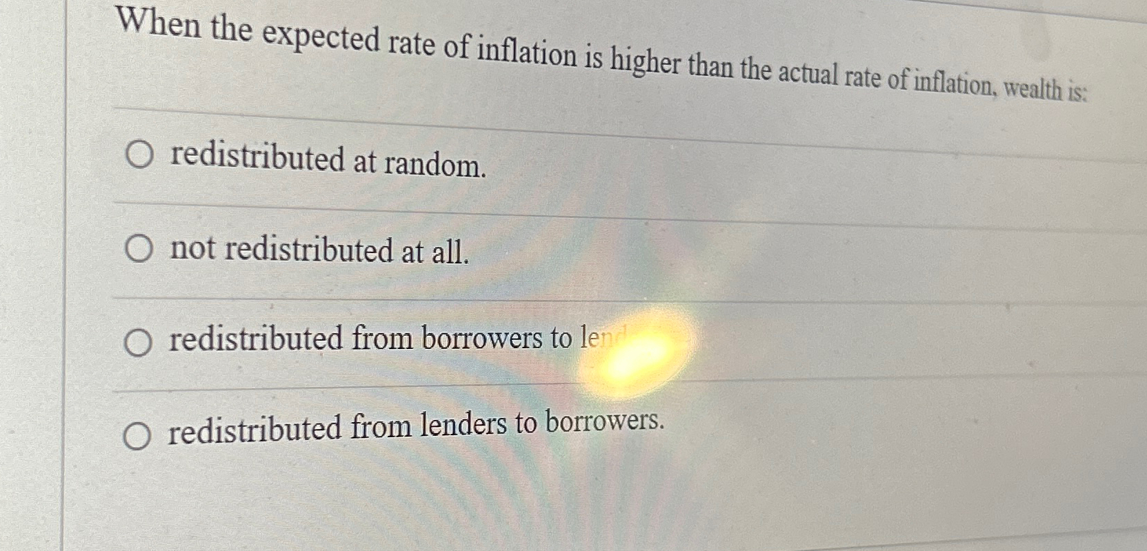 Solved When the expected rate of inflation is higher than | Chegg.com