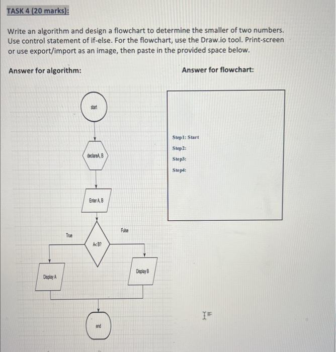 Solved 1. Deyelop suitable algorithm and flowchart according | Chegg.com