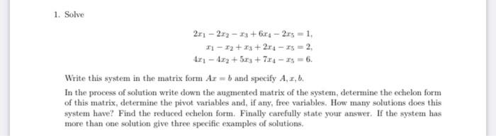 Solved 1. Solve | Chegg.com