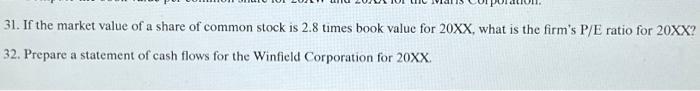 Solved MARIS CORPORATION Income Statement Year ended | Chegg.com