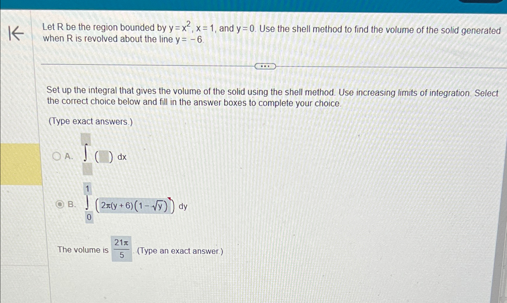 Solved Let R ﻿be the region bounded by y=x2,x=1, ﻿and y=0. | Chegg.com
