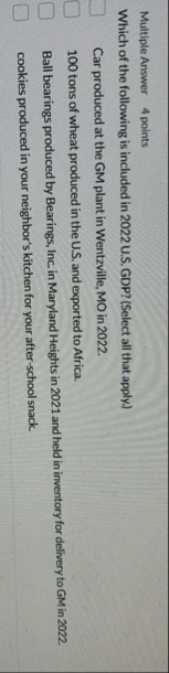 Solved Multiple Answer 4 ﻿pointsWhich of the following is | Chegg.com