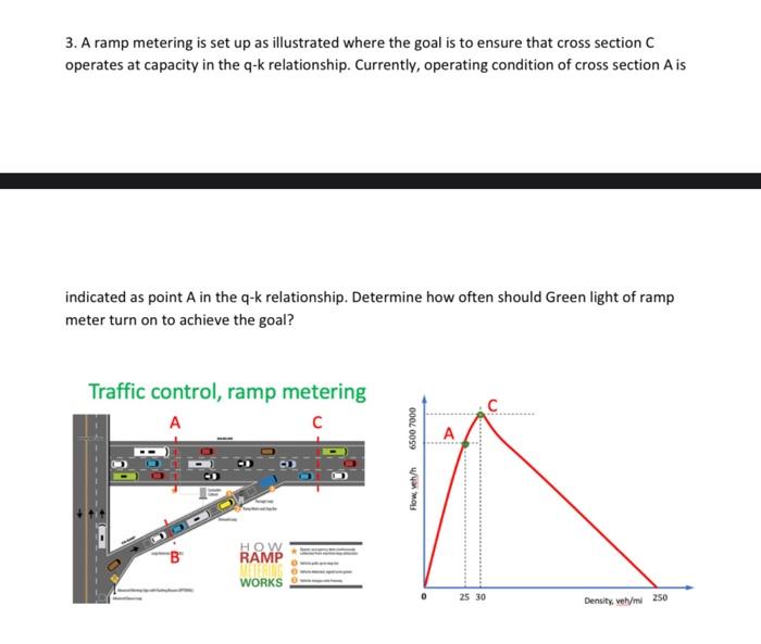 Solved 3 A Ramp Metering Is Set Up As Illustrated Where The