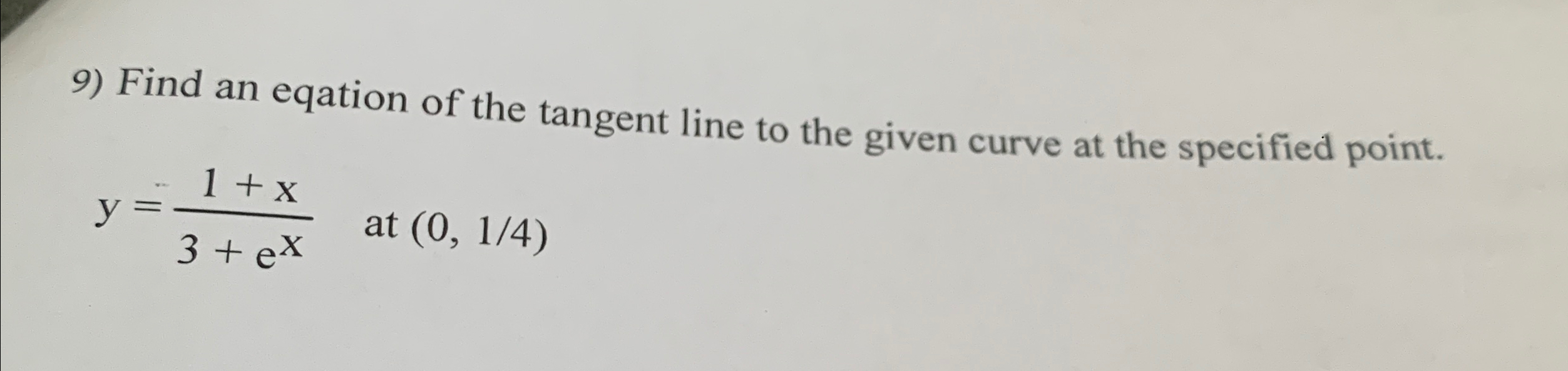Solved Find an eqation of the tangent line to the given | Chegg.com