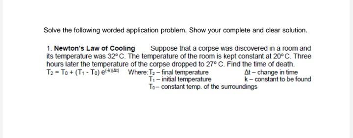 Solved Solve the following worded application problem. Show | Chegg.com