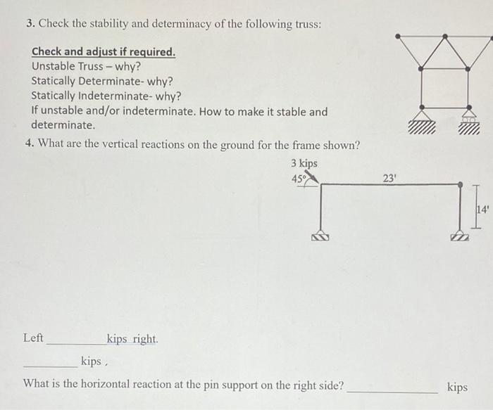 Solved 3. Check the stability and determinacy of the | Chegg.com