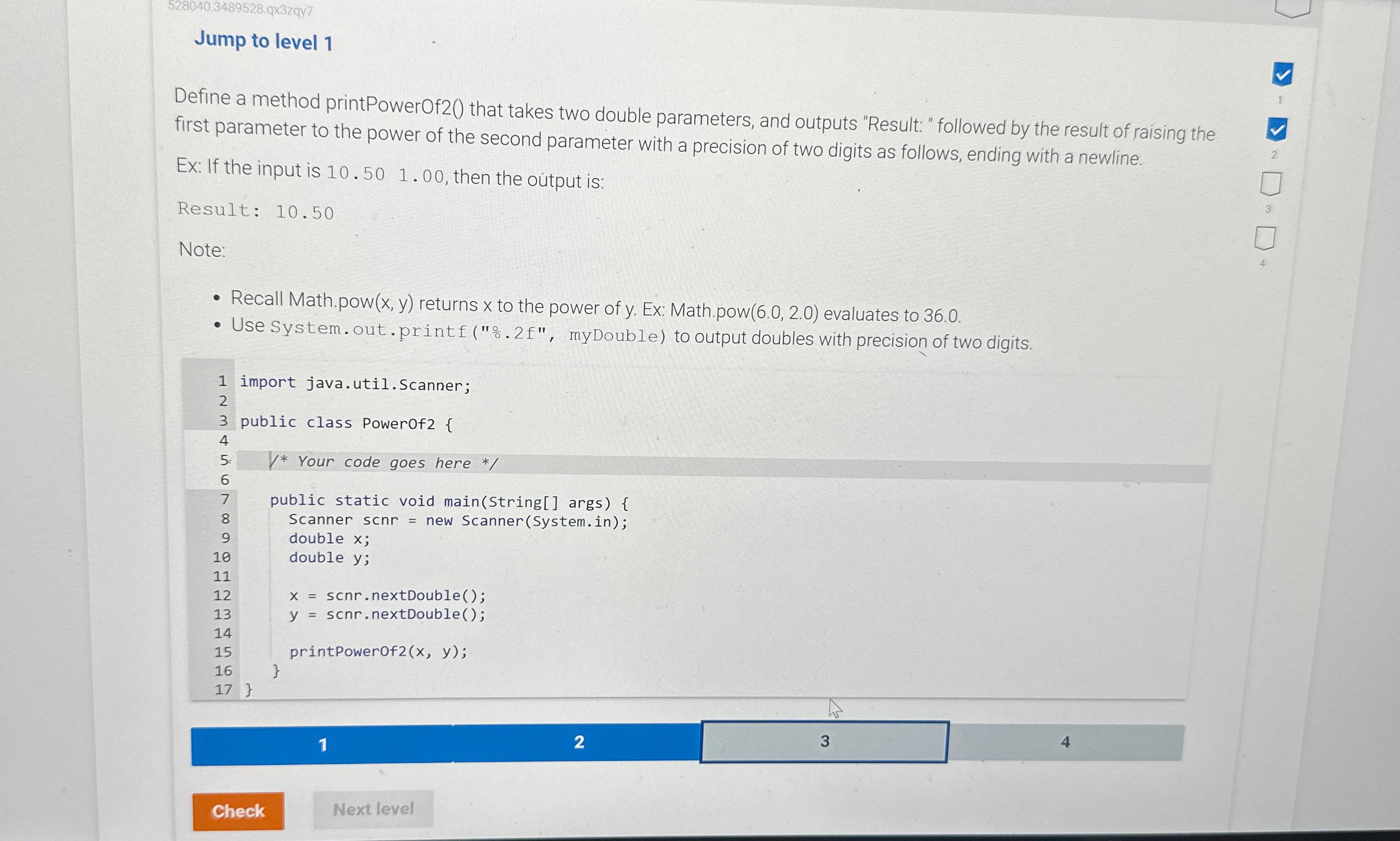 Solved Jump to level 1Define a method printPowerOf2() ﻿that | Chegg.com