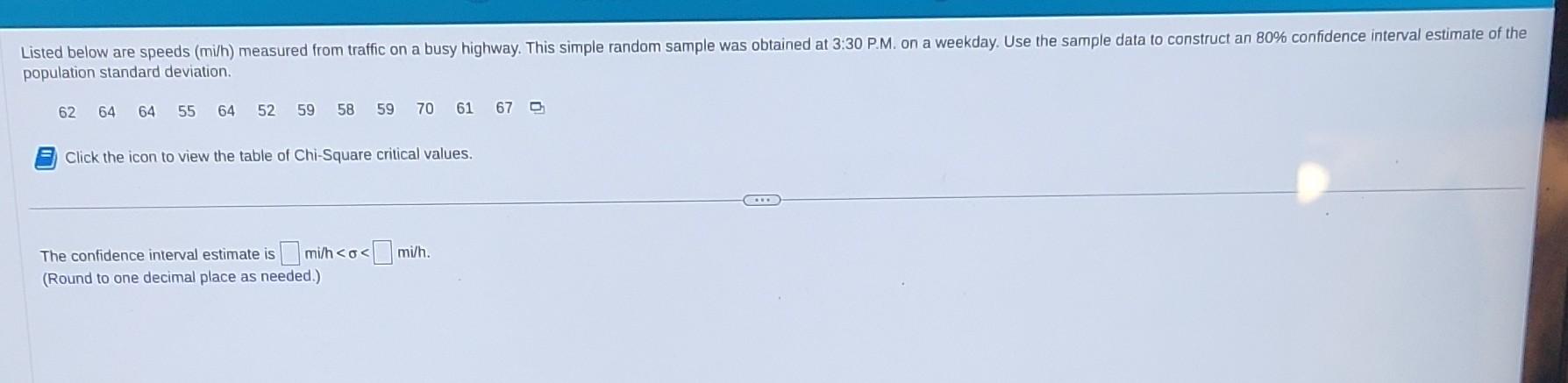 Solved population standard deviation. | Chegg.com