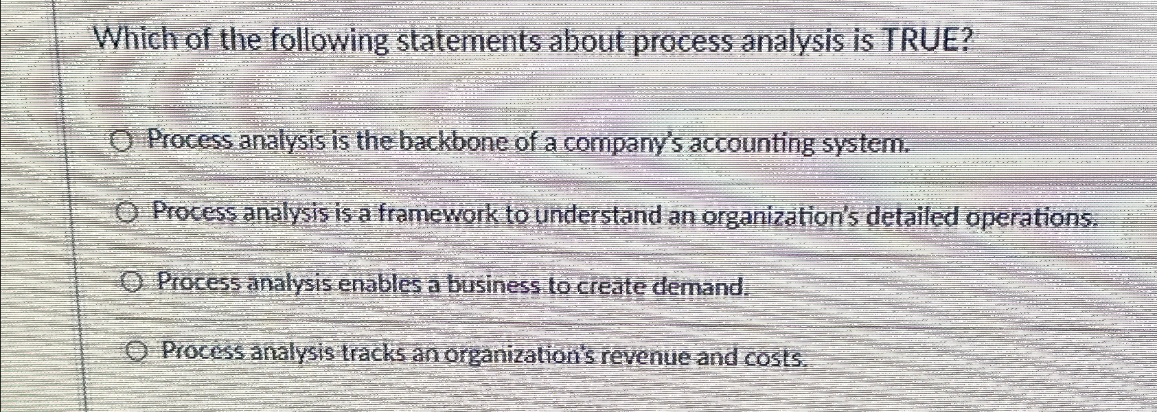 Solved Which of the following statements about process | Chegg.com