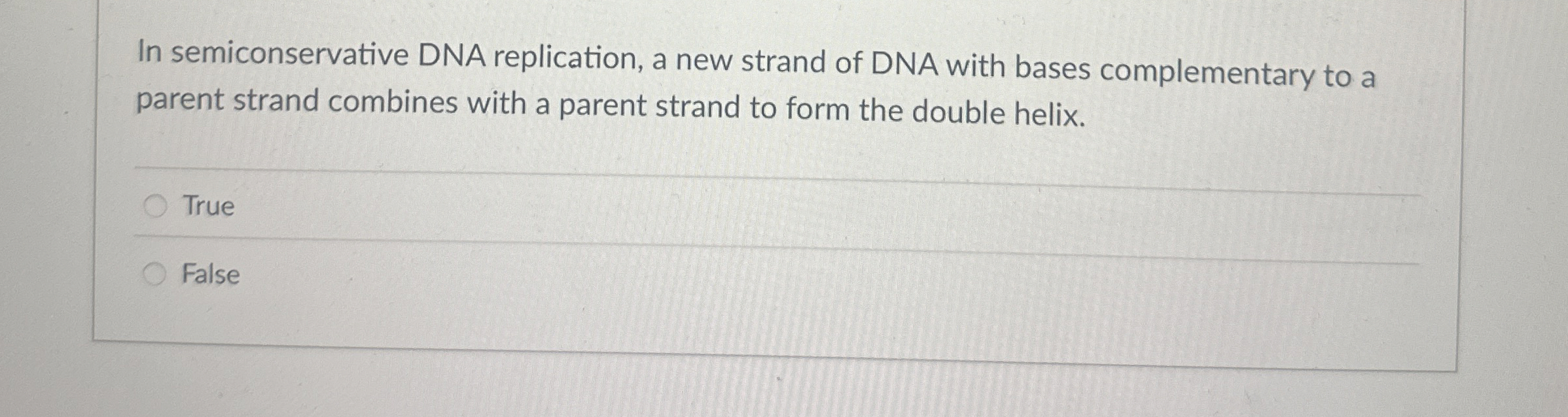 Solved In semiconservative DNA replication, a new strand of | Chegg.com