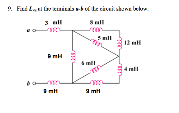 Solved Find Leq ﻿at the terminals a-b ﻿of the circuit shown | Chegg.com