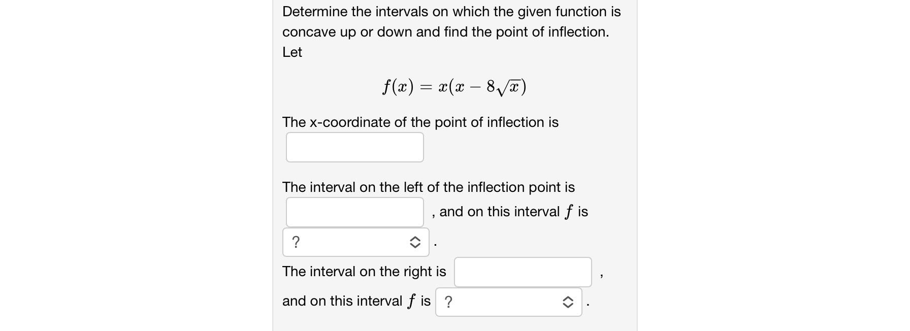 Solved Determine the intervals on which the given function | Chegg.com