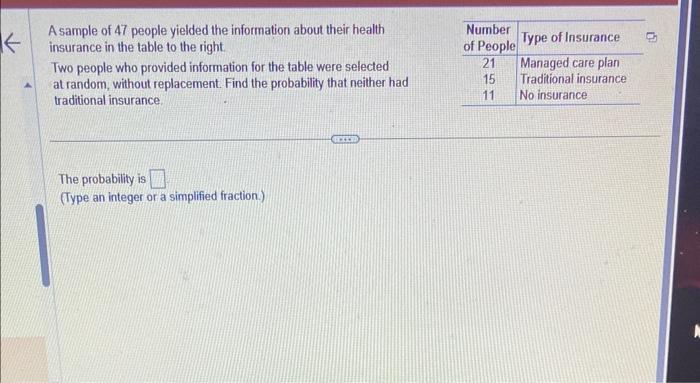 Solved A sample of 47 people yielded the information about | Chegg.com